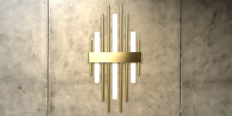 Design brass wall lamp 3 lights Armonia line | Ghidini 1849