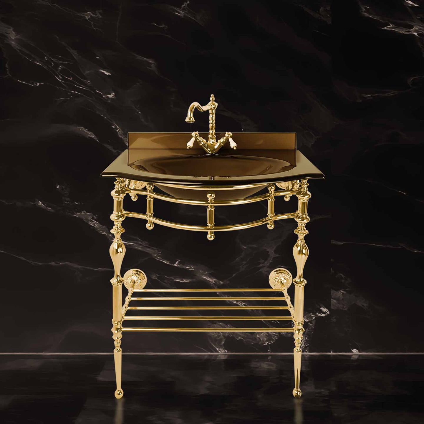 Bathroom Accessories & Console Sinks in Brass | Ghidini 1849