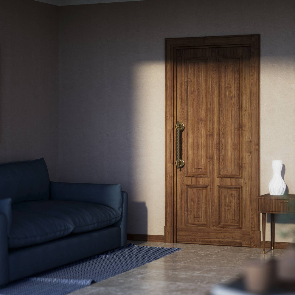 Brass Pull Handle with Corded Shaft and Details | Ghidini 1849